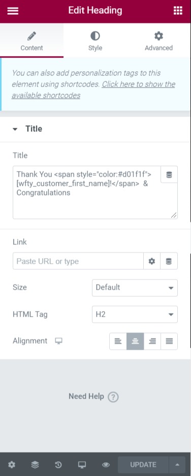 Customize a Thank You Page - FunnelKit