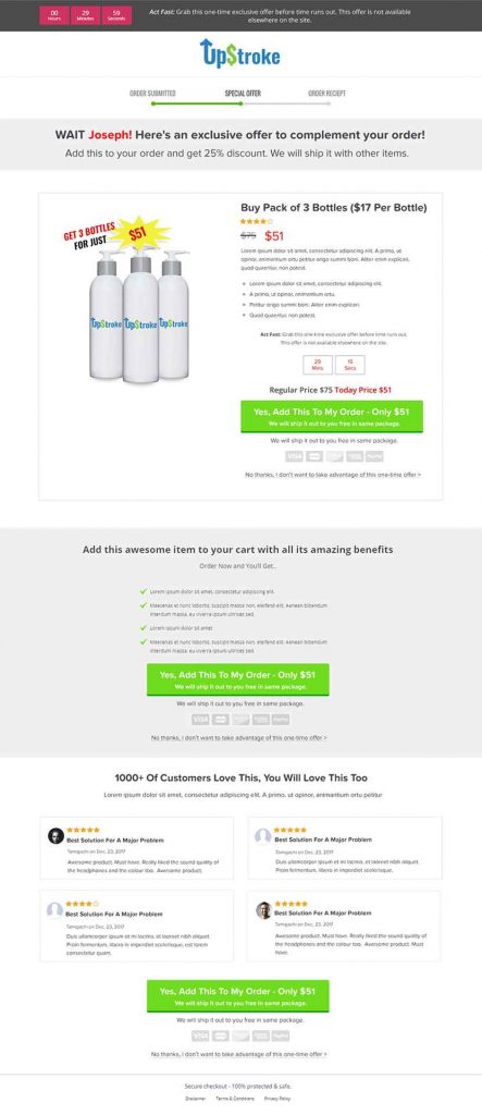 Upsell Template: The Anatomy of a Perfect Upsell Offer Page - FunnelKit