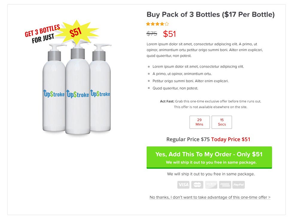 Upsell Template: The Anatomy of a Perfect Upsell Offer Page - FunnelKit