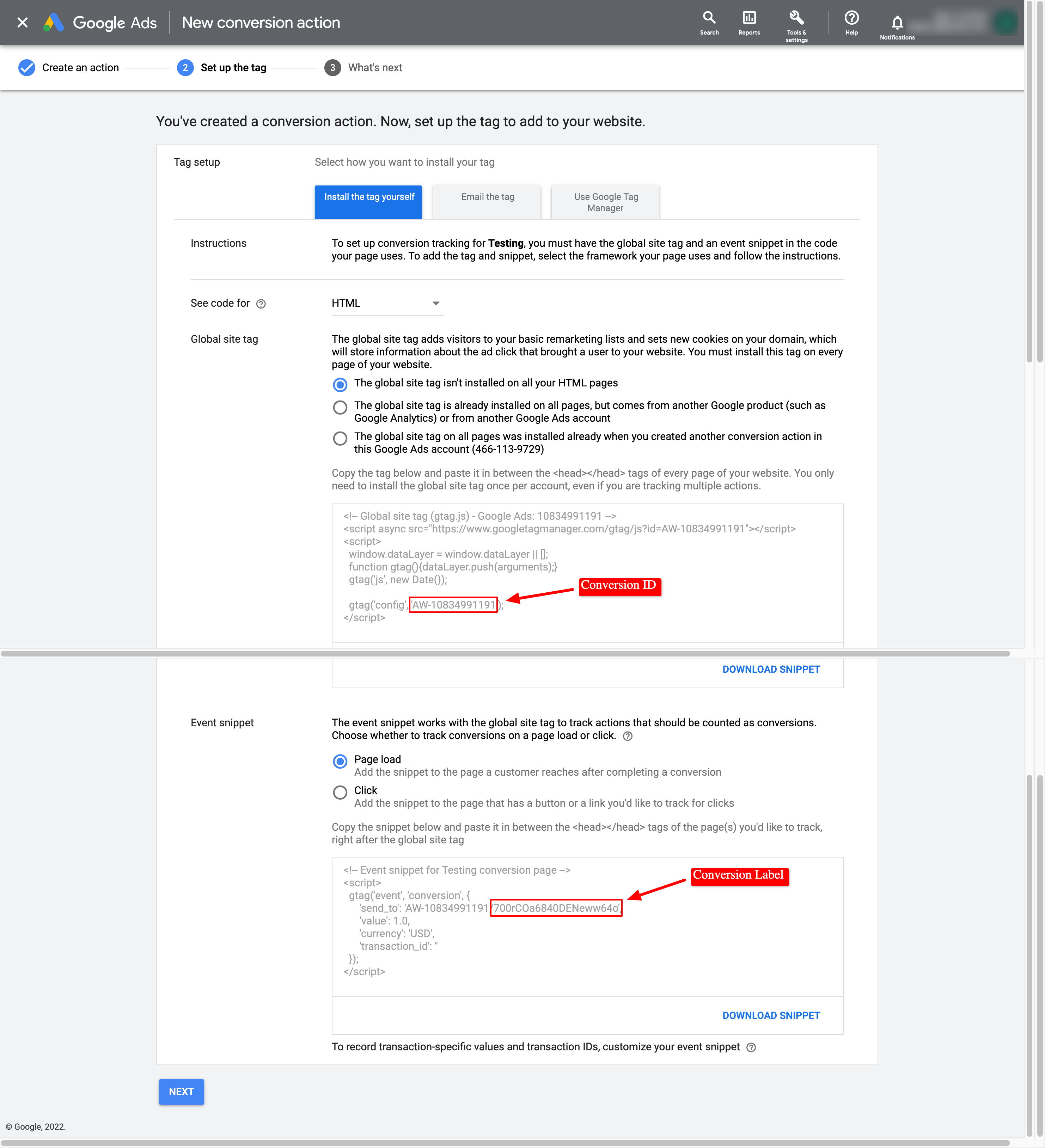 Set Up Google Ads Conversion ID & Label - FunnelKit