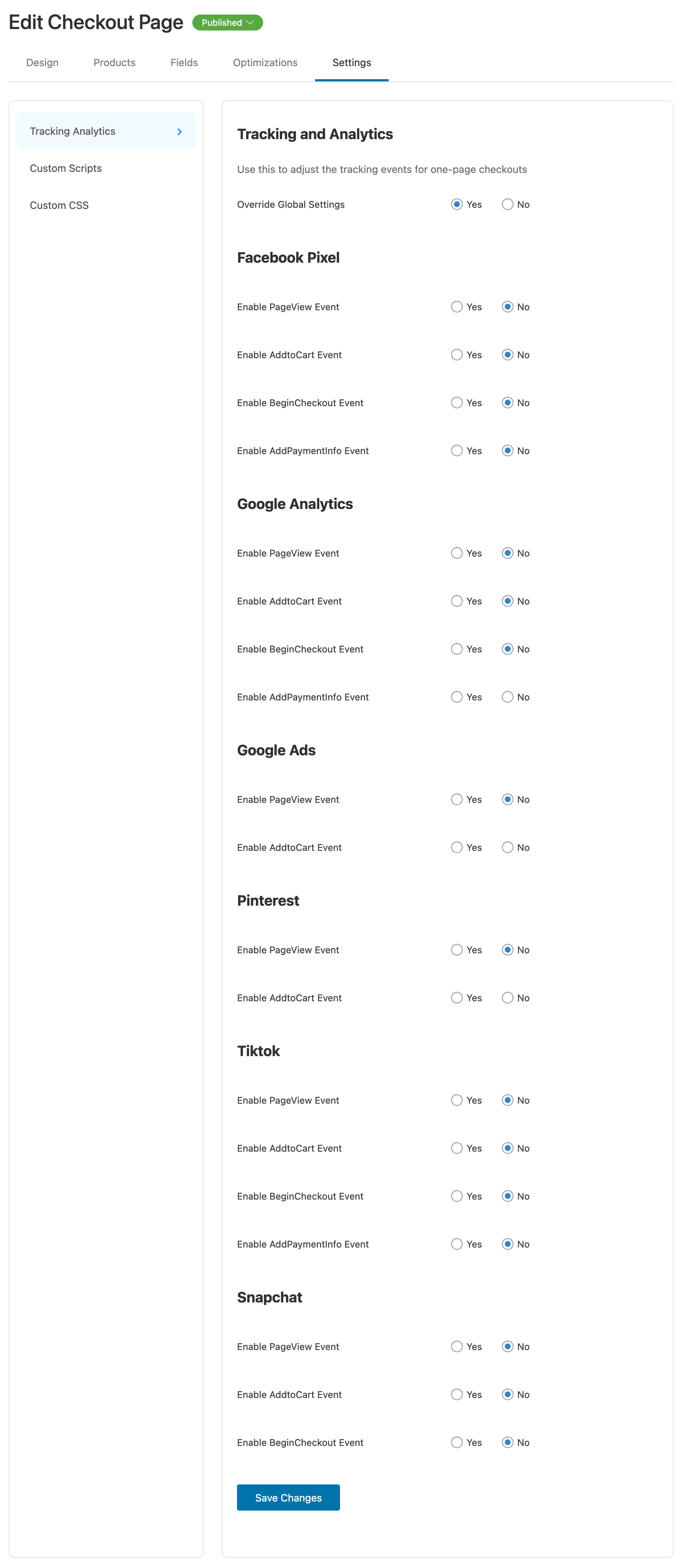 Settings - FunnelKit