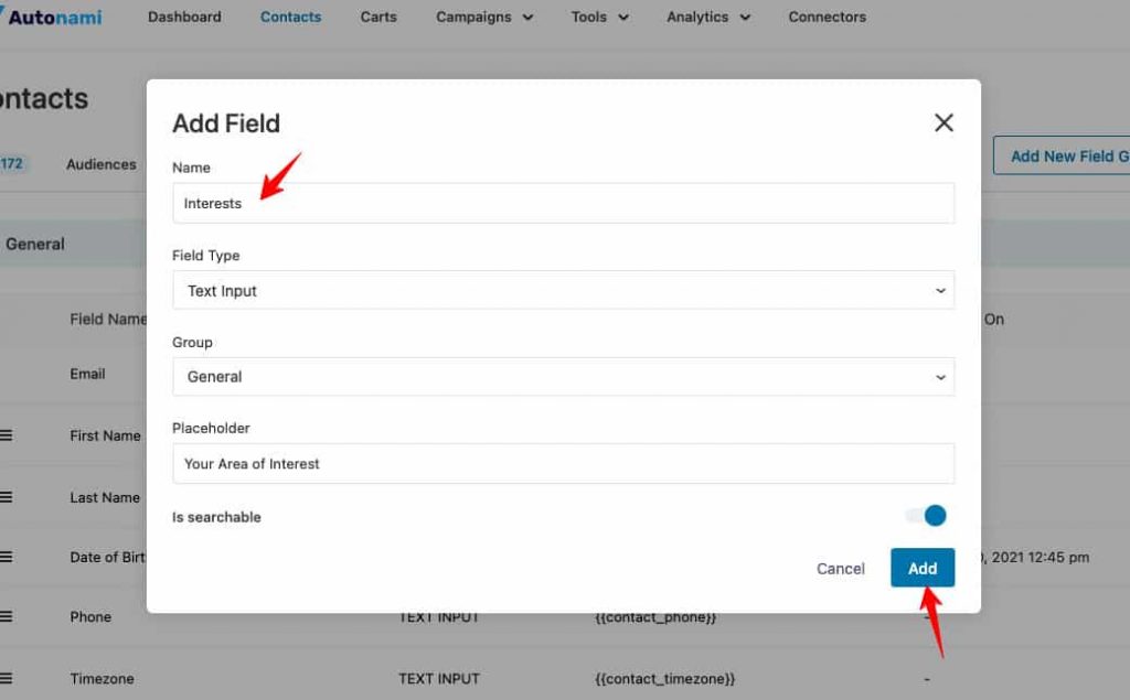Adding Fields - FunnelKit