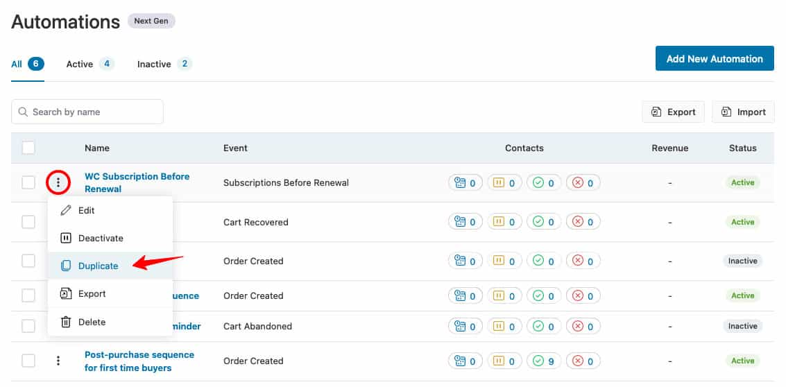 Automations (Next Gen) - FunnelKit