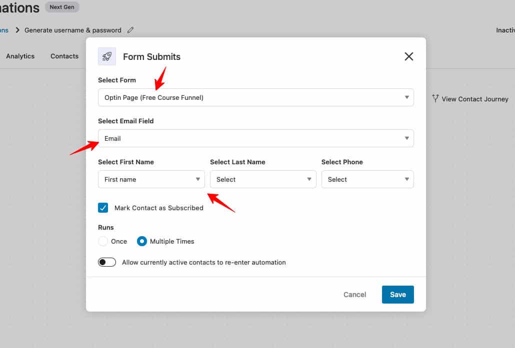 Generate Username and Password when the Opt-in Form is Submitted - FunnelKit