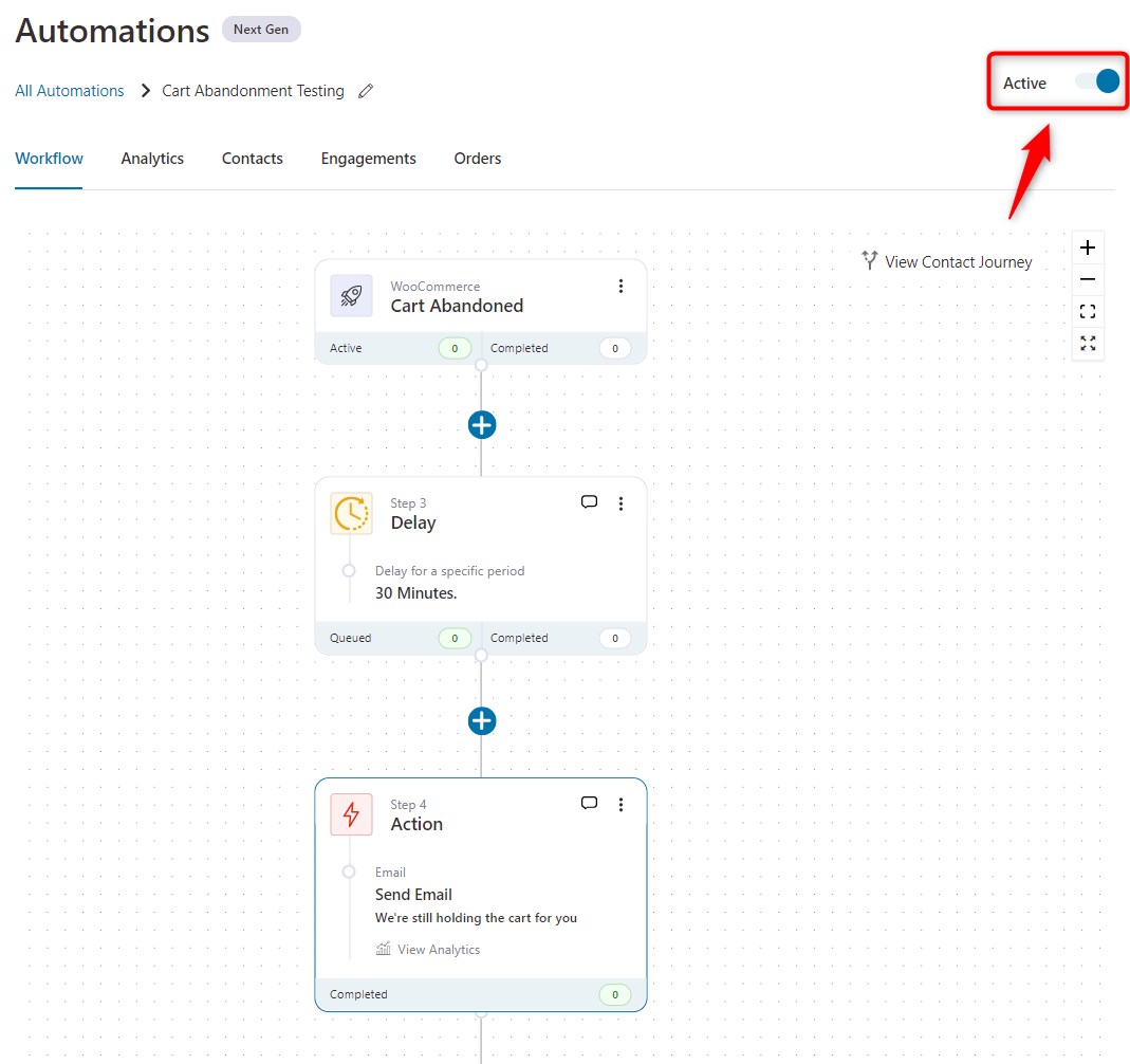 Set Up Abandoned Cart Automation - FunnelKit