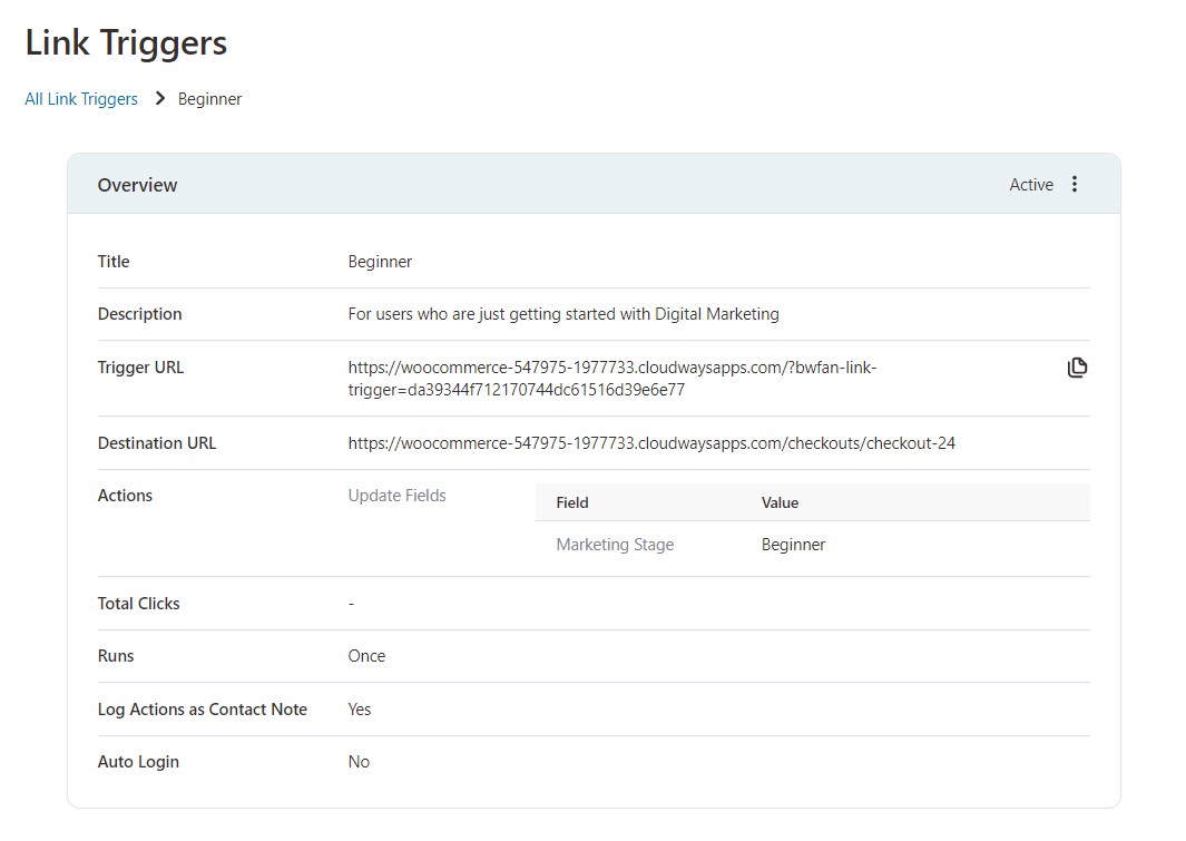Setting up Link Triggers - FunnelKit Automations