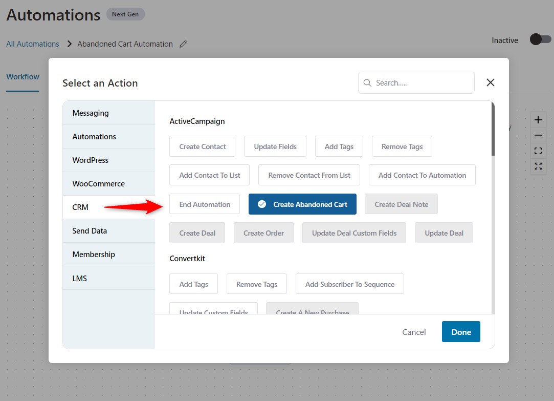 Set Up Abandoned Cart Automations in ActiveCampaign using FunnelKit Automations - FunnelKit