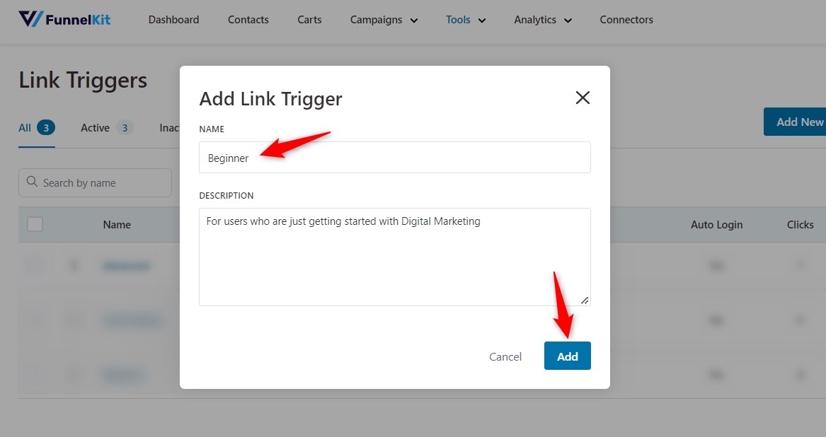 Setting up Link Triggers - FunnelKit Automations