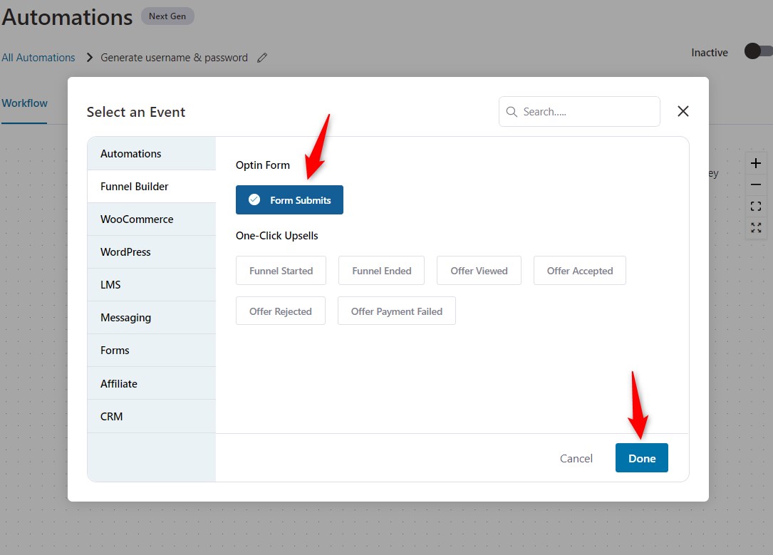 Generate Username and Password when the Opt-in Form is Submitted - FunnelKit