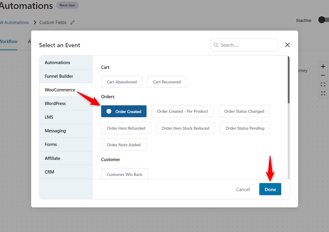 Save the Funnel Checkout Data to Custom Fields in FunnelKit Automations ...