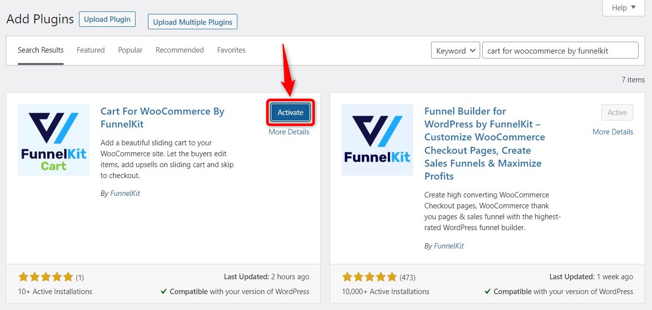 Funnelkit Cart Installation Funnelkit