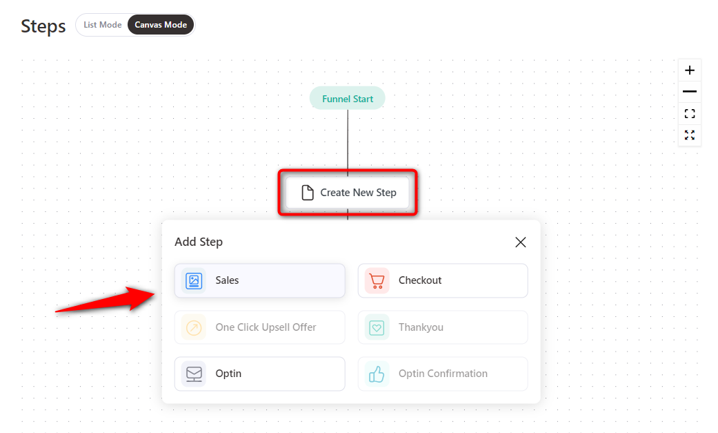 Canvas Mode - FunnelKit