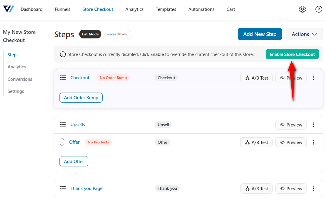 Creating a Store Checkout (Global Checkout Funnel) - FunnelKit