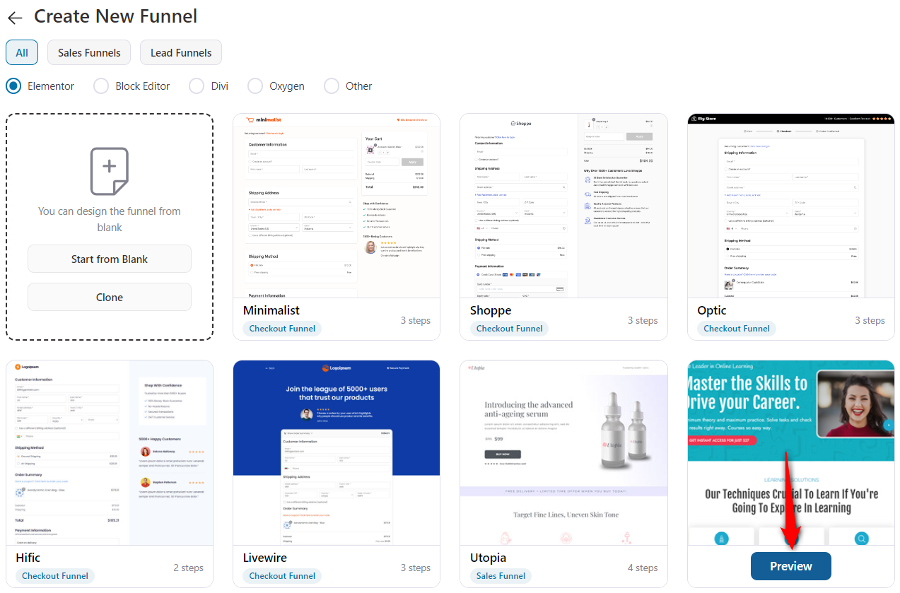 Overview of the Funnel Builder - FunnelKit