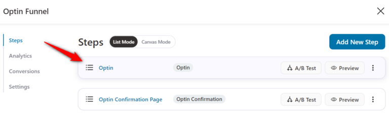 How to Add the Opt-in Page Step? - FunnelKit