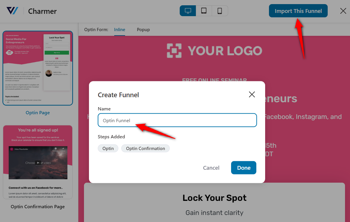 How to Add the Opt-in Page Step? - FunnelKit