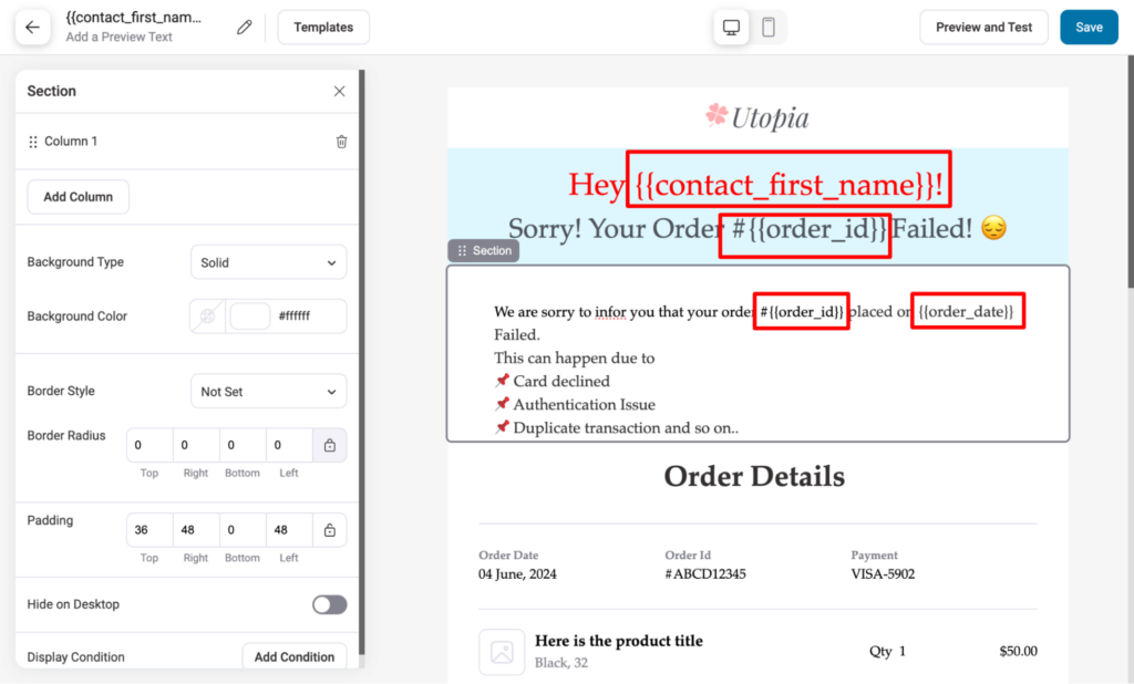 Send Custom Woocommerce Failed Order Emails To Customer