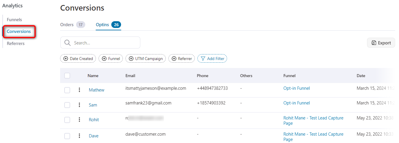 Track Lead Conversions - FunnelKit