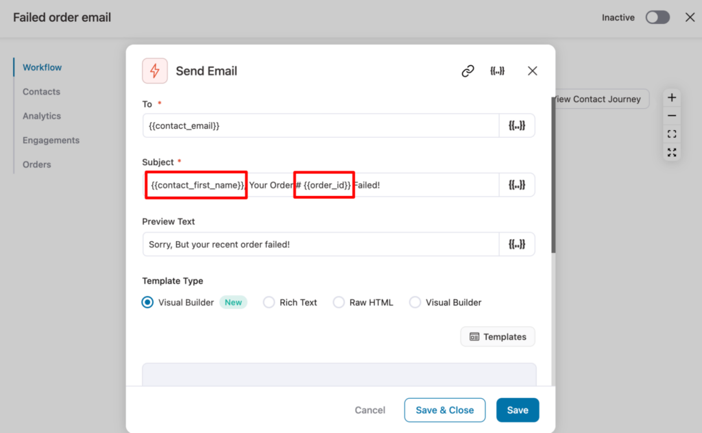 Send Custom Woocommerce Failed Order Emails To Customer