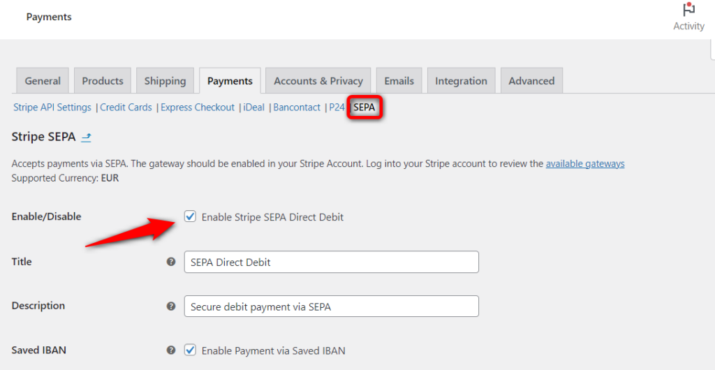 How to Accept WooCommerce SEPA Direct Debit Payments