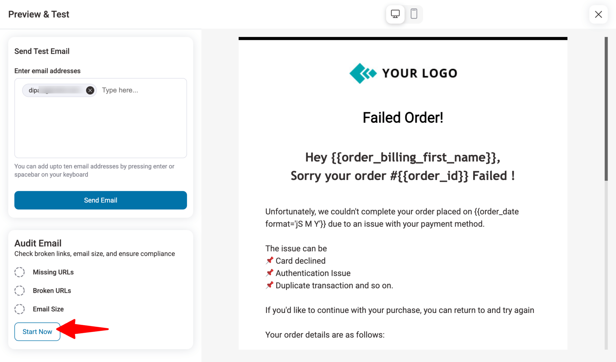 Send Custom WooCommerce Failed Order Emails to Customer