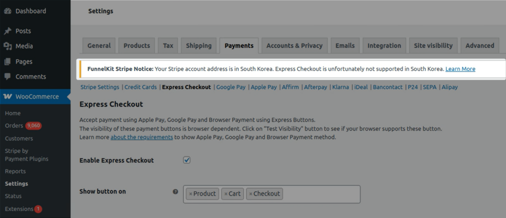 Stripe Express Checkout: Supported Countries - FunnelKit