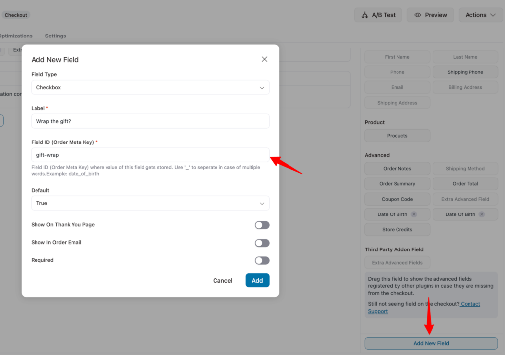 Add Custom Fields to the Thank You Page - FunnelKit